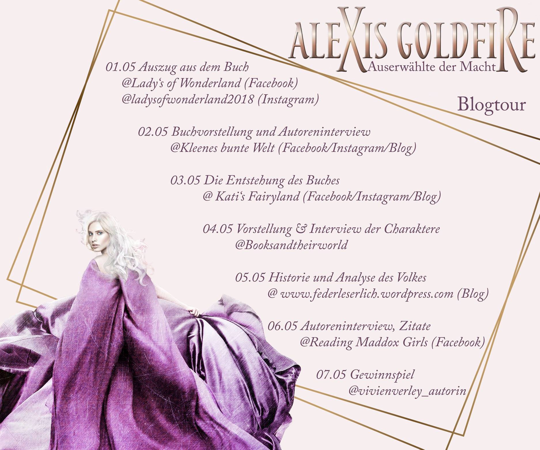 Blogtour “Alexis Goldfire – Auserwählte der Macht” von Vivien Verley ...
